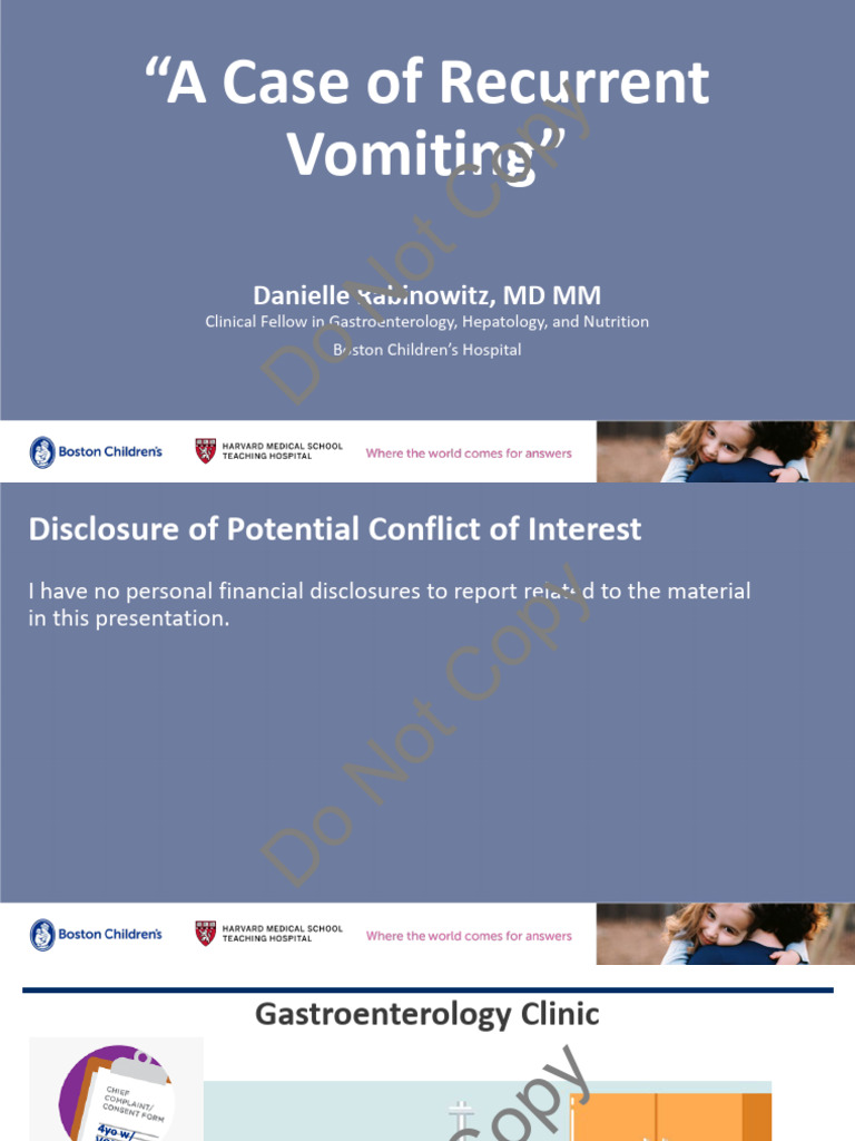 Danielle Rabinowitz Case 2 04 09 2025 | PDF | Vomiting | Medicine