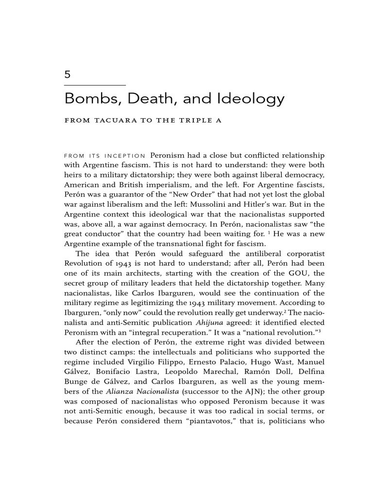 The Ideological Origins of The Dirty War Fascism, ... - (5 Bombs, Death ...