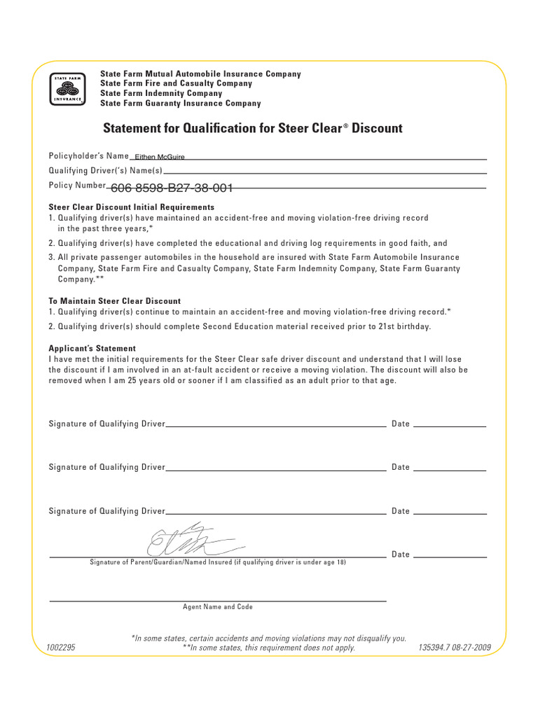 Steer Clear Discount Qualification Guide | PDF