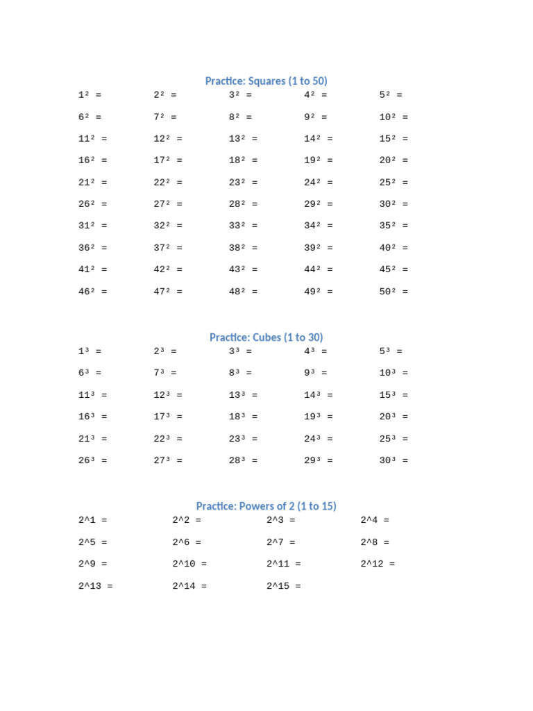 Math Practice Sheet | PDF