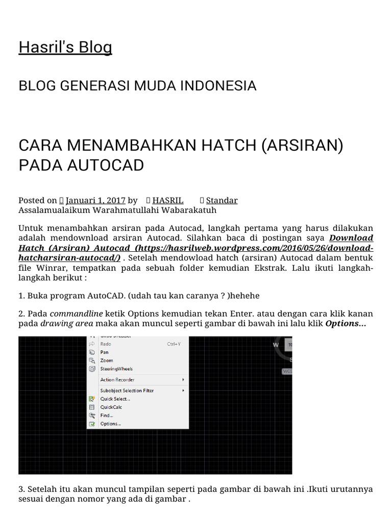 Cara Menambahkan Hatch (Arsiran) Pada Autocad | PDF