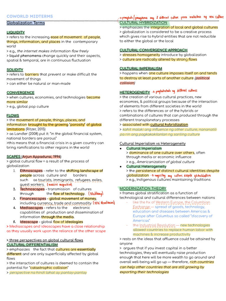 Coworld Midterms Reviewer | PDF | Economies | Economics