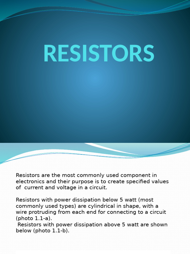 Understanding Resistors in Electronics | PDF | Resistor | Electric Power