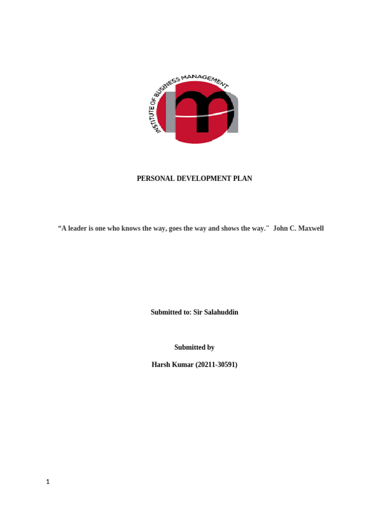 Personal Leadership Development Plan | PDF | Leadership | Mindset