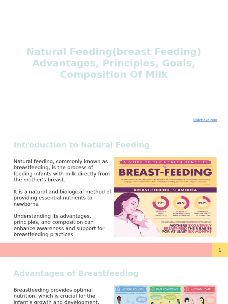 Natural Feeding (Breast Feeding) Advantages, Principles, Goals ...