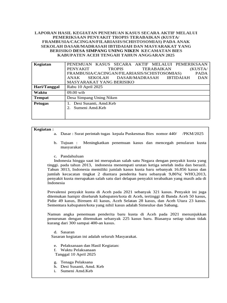 LHK SP Uning Niken | PDF