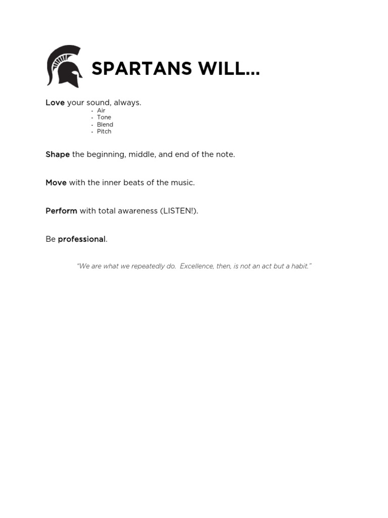 Spartans Will : Your Sound, Always | PDF