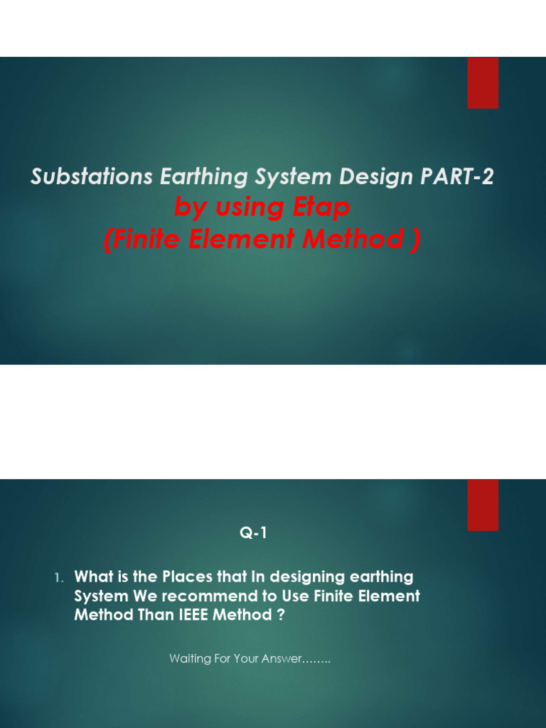 Substation Earthing Design by Using Etap | PDF