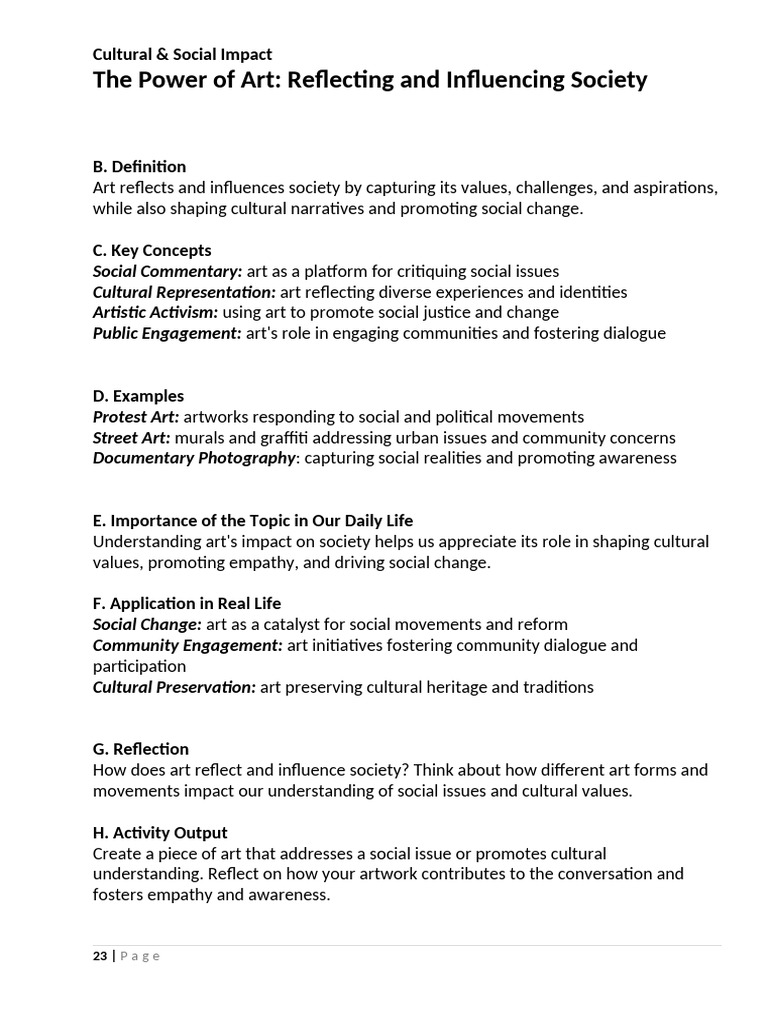 23-25 Cultural & Social Impact | PDF | Society | Critical Thinking