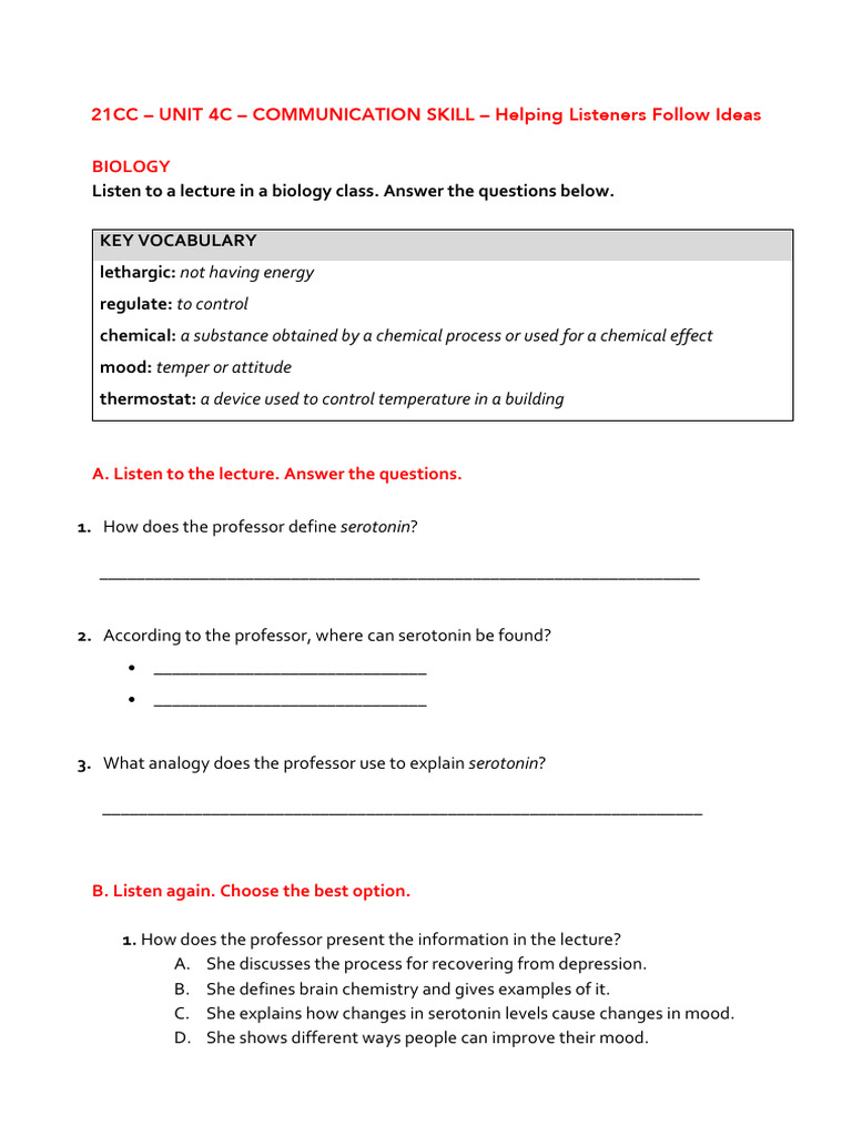 21CC - 4C - Brain Chemistry | PDF