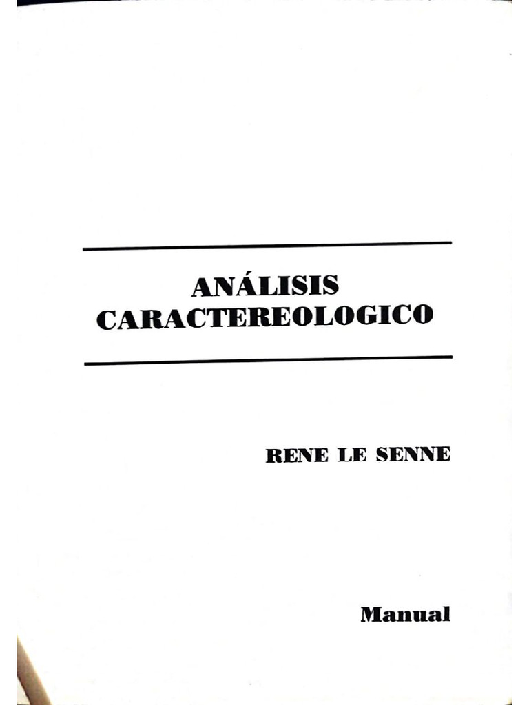 Caracteriologico René Le Sene | PDF