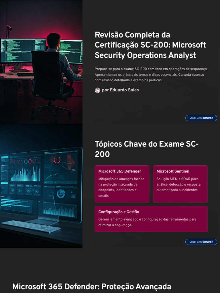 Guia Completo para Certificação SC-200 | PDF | Computação em nuvem ...