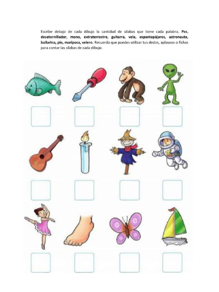 Ficha Silabas Ss | PDF