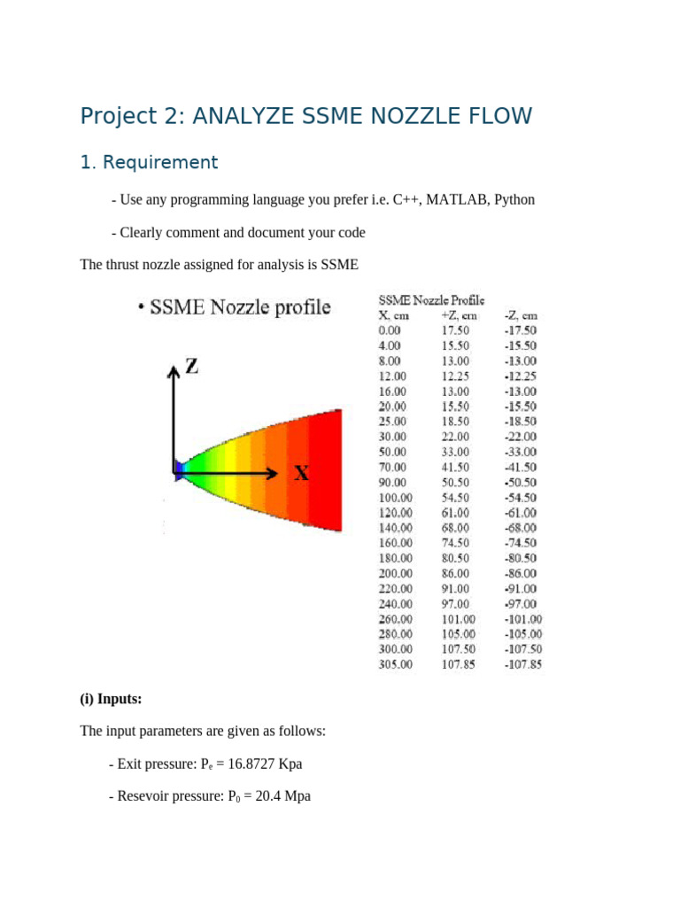 Analyze SSME Nozzle Flow | PDF | Mechanical Engineering | Continuum Mechanics