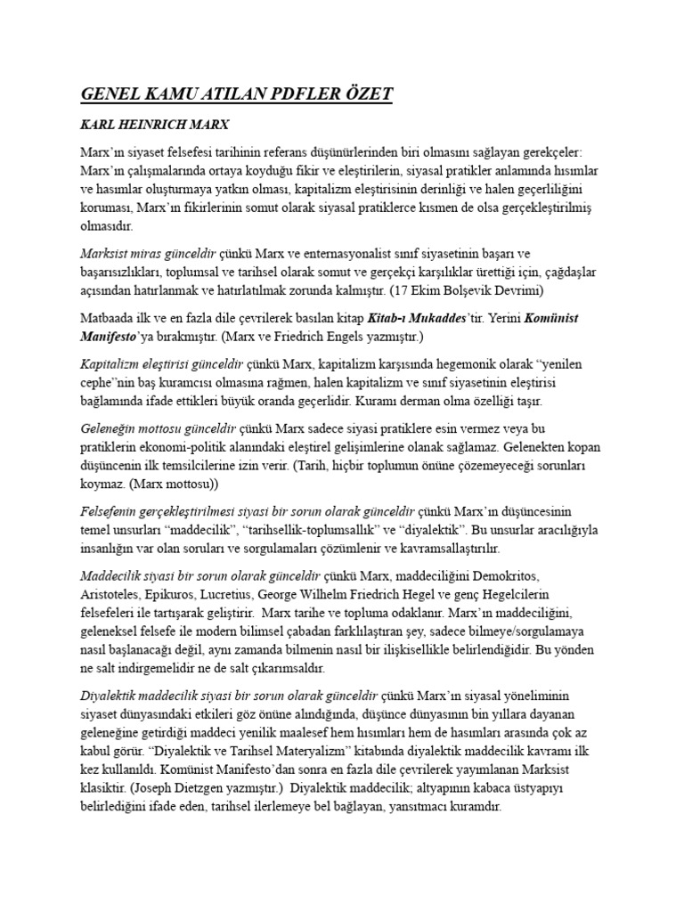 Genel Kamu Pdf'leri Not | PDF