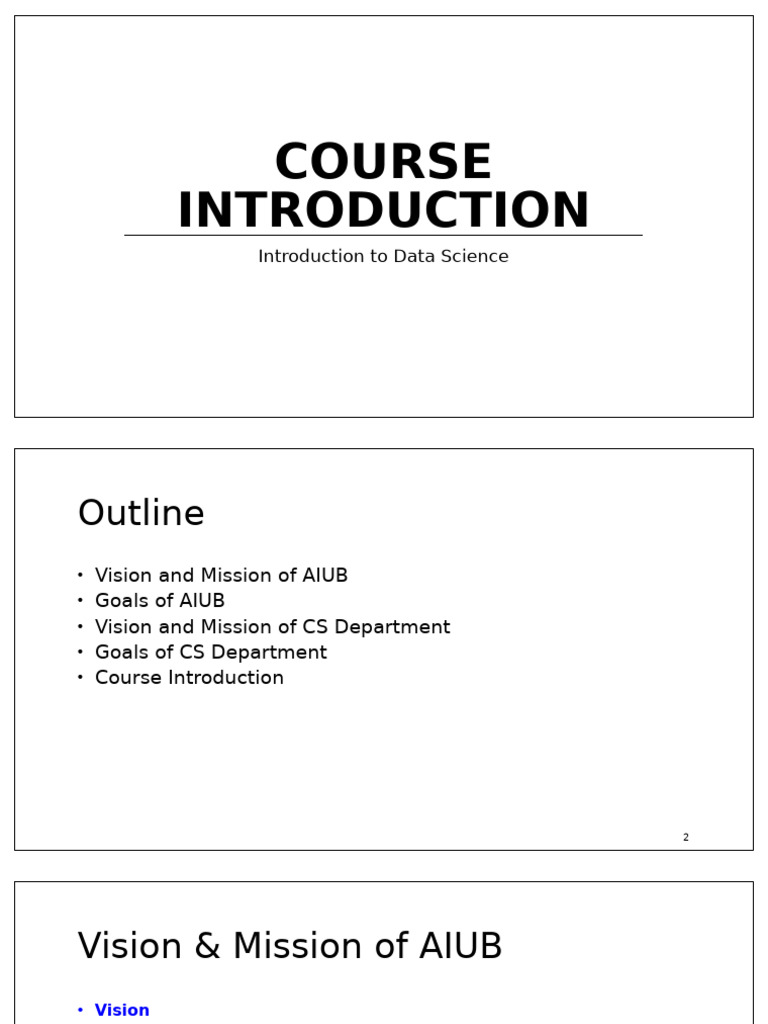 Data Science Course Overview at AIUB | PDF | Leadership | Cognition