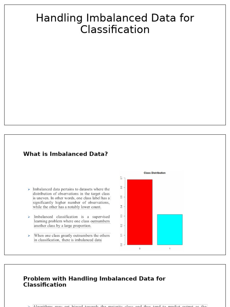 05 Handling Imbalanced Data - Spring 24-25 | PDF