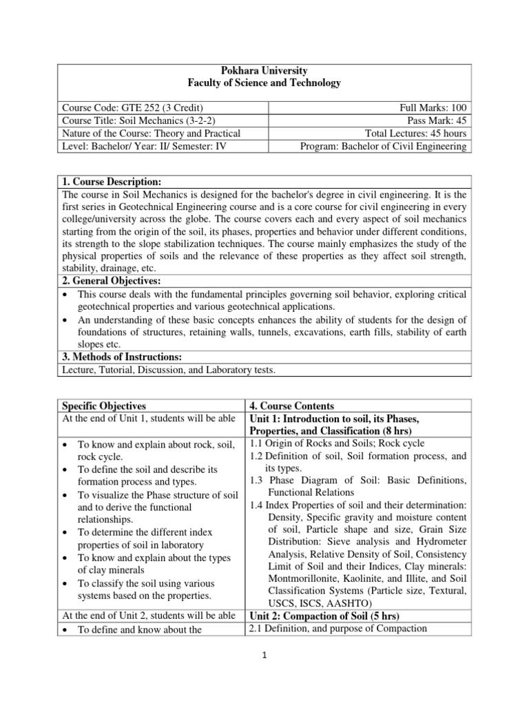 Civil-Fourth-Semester Syllabus | PDF | Capital Budgeting | Reynolds Number