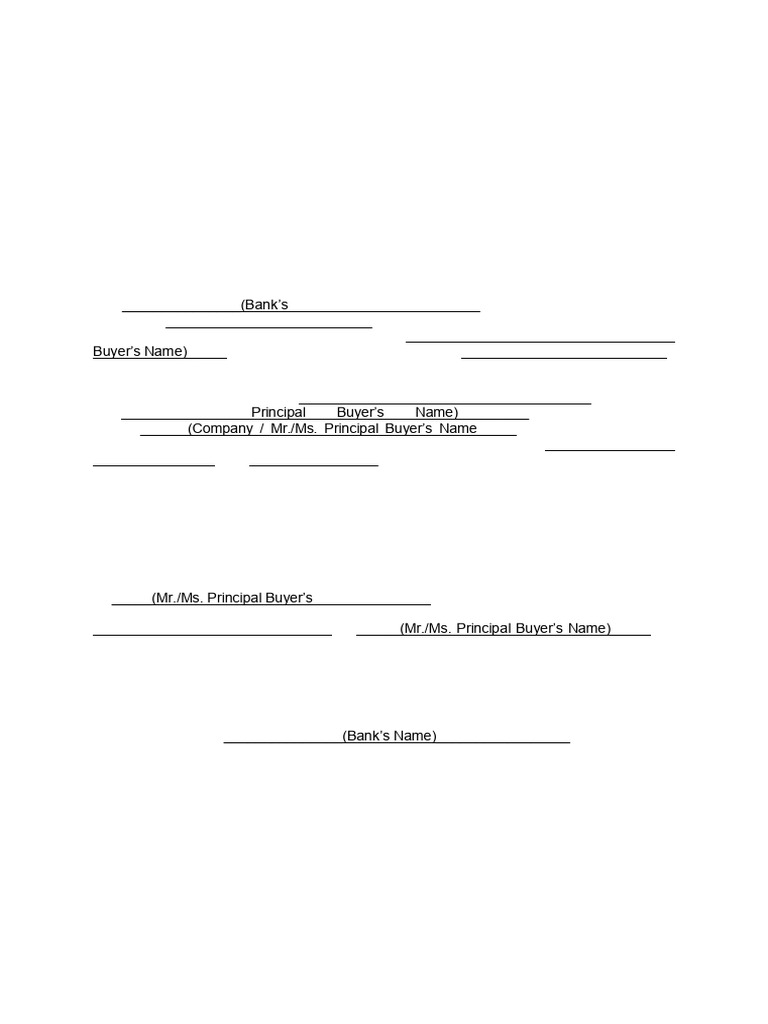 Proof of Funds Letter Template | PDF