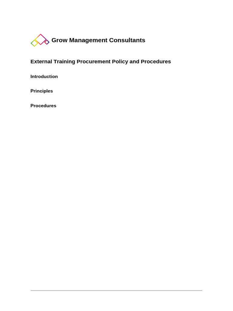 External Training Procurement Policy and Procedures Template V4 | PDF