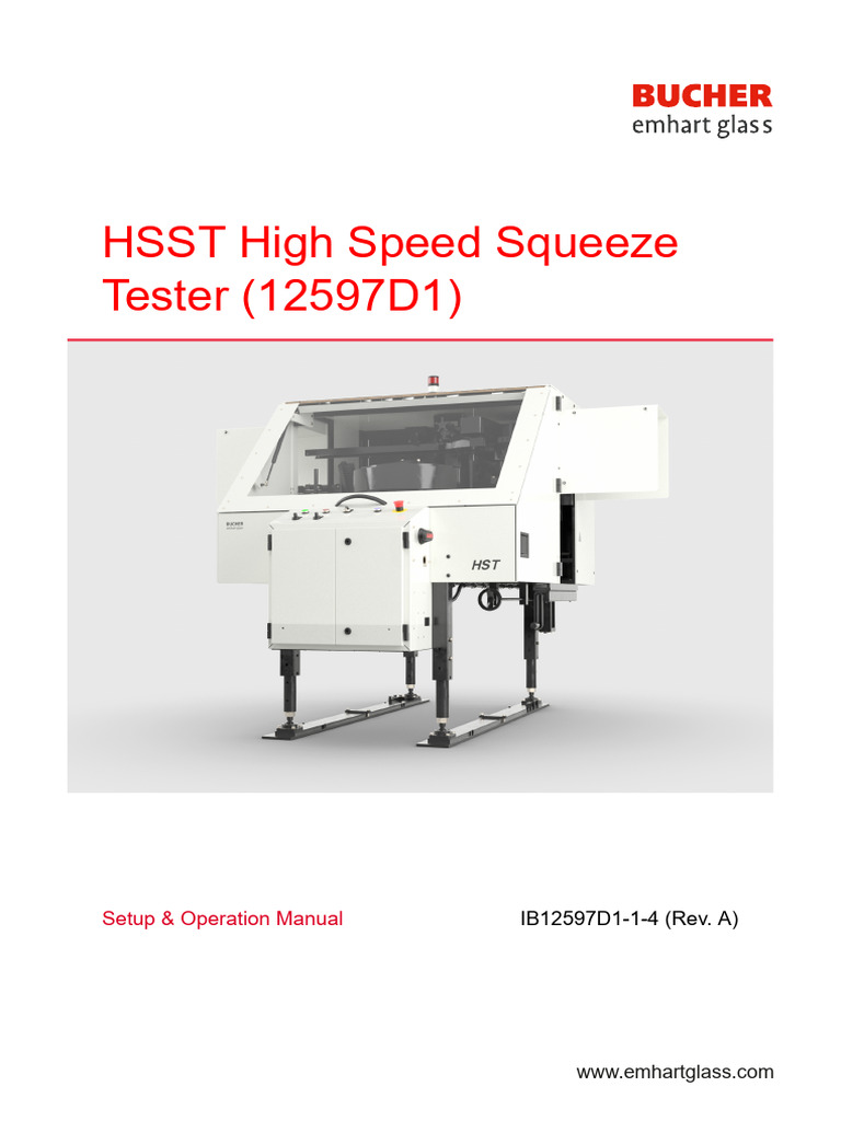 HSST High Speed Squeeze Tester Setup & Operation Manual (Print - EN ...