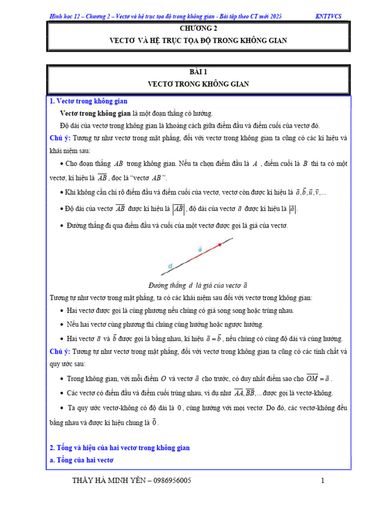 VEC-TO-TRONG-K-G-CHU-DE1-CAC-PHEP-TOAN-VEC-TO-HS | PDF
