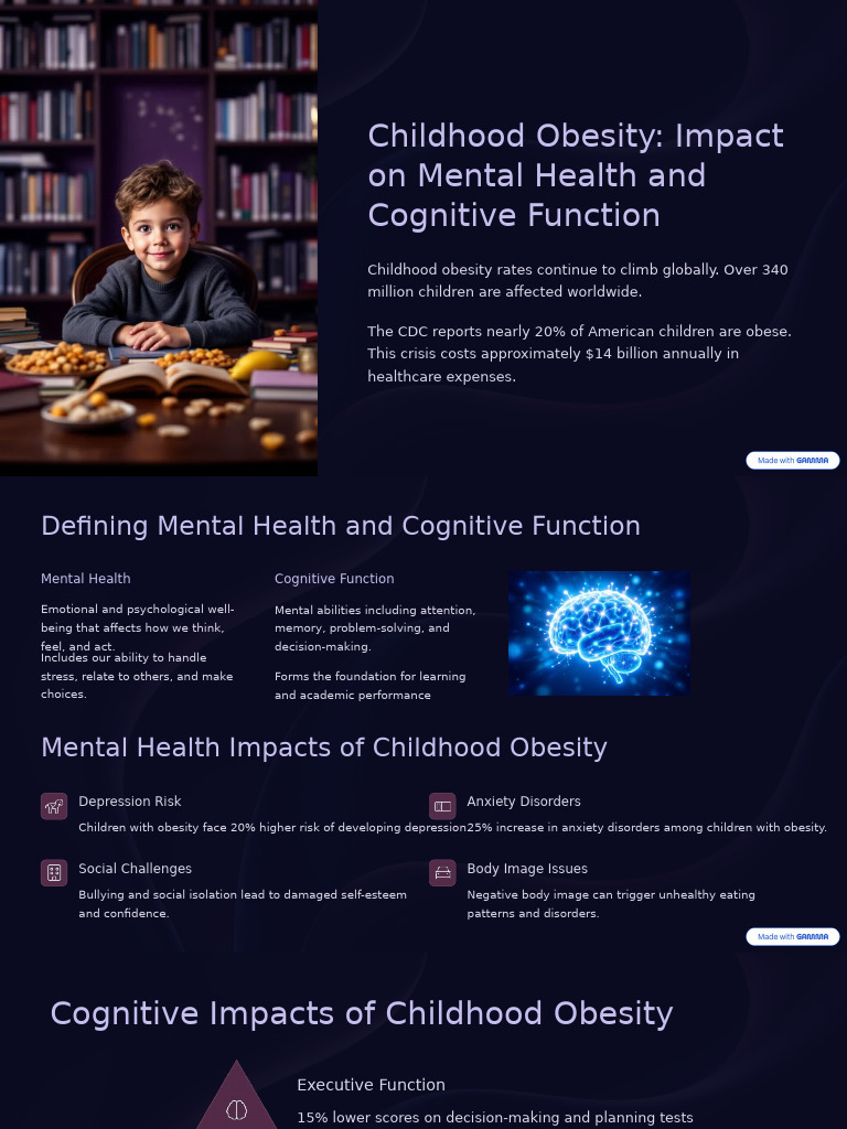 Childhood Obesity's Effects on Mental Health | PDF | Mental Health ...