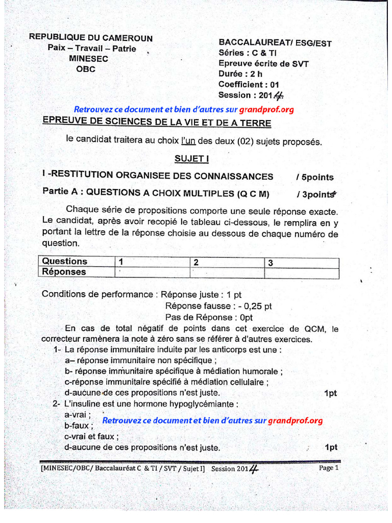 SVT-Bac-C-TI-2014 | PDF
