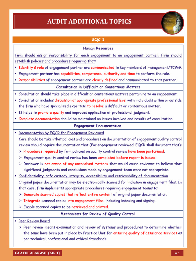 Audit Additional Topics & Amendments | PDF