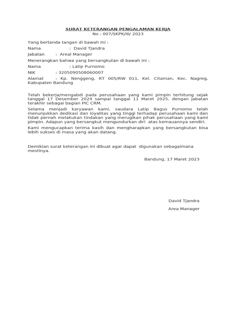 Contoh PAKLARING 1 | PDF