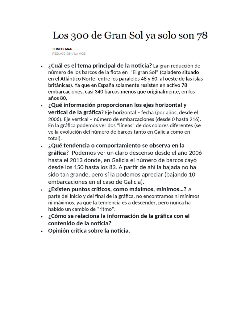 Reducción de barcos en "El Gran Sol" | PDF