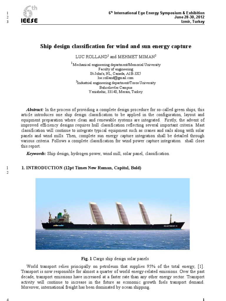 A Proposed Classification System for Ship Designs Incorporating ...