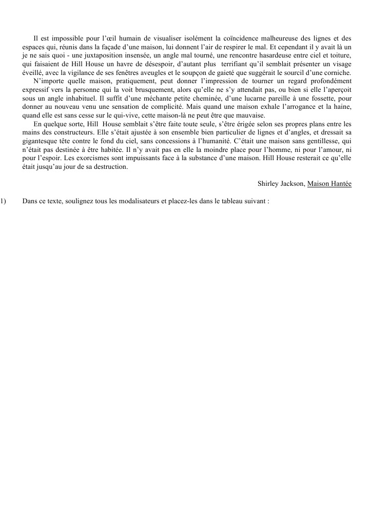 EXERCICE Sur Les Modalisateurs | PDF