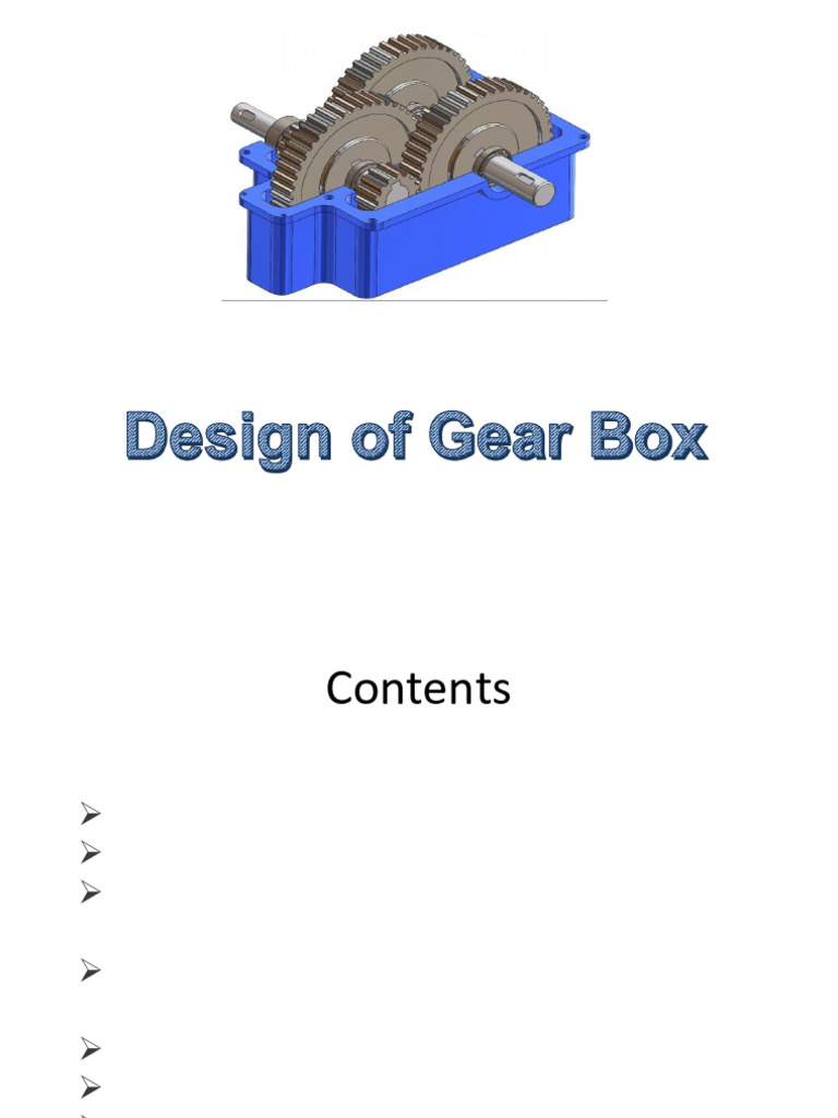 Design of Gear Box Saved As PDF | PDF | Gear | Manufactured Goods