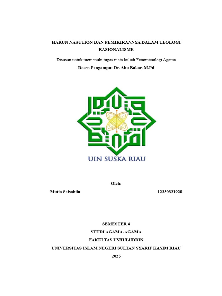 FENOMELOGI AGAMA (Mutia) | PDF