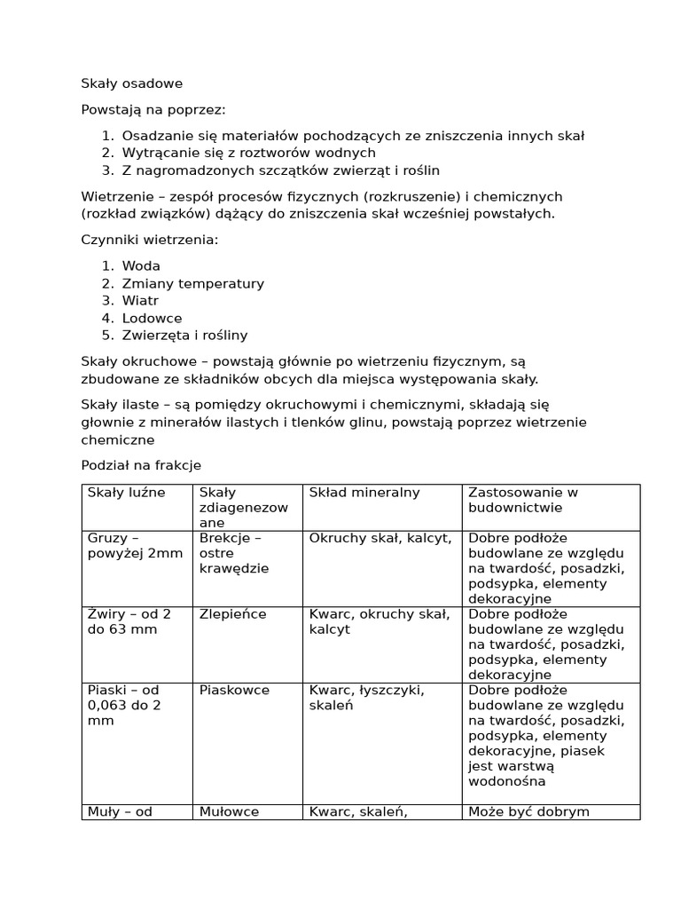 Skały Osadowe | PDF