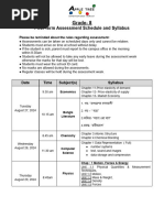 ACS Varsity 2025 Admission Routine | PDF | Verb | Grammar