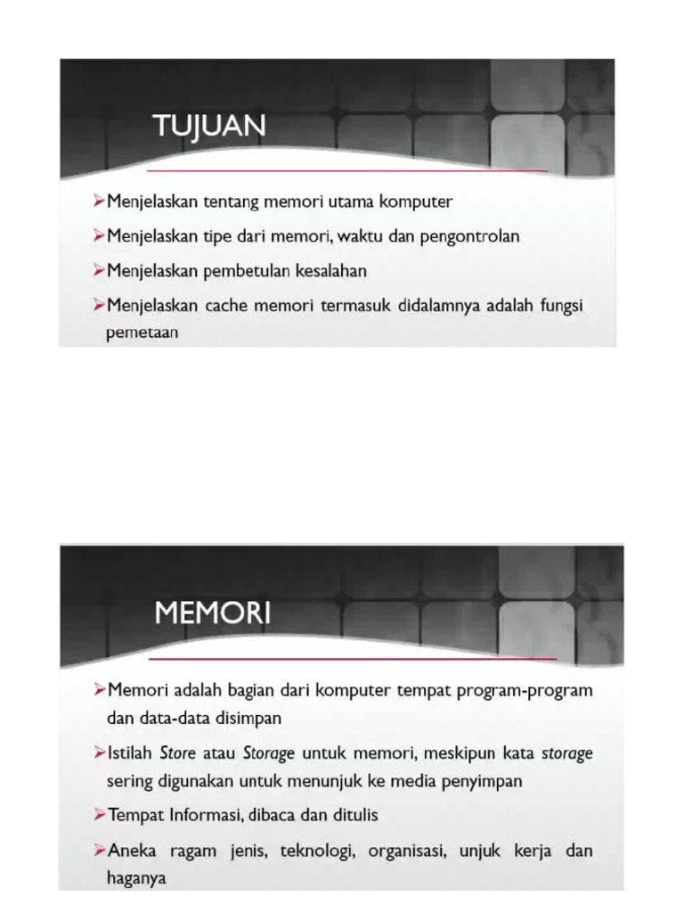Memori Komputer | PDF