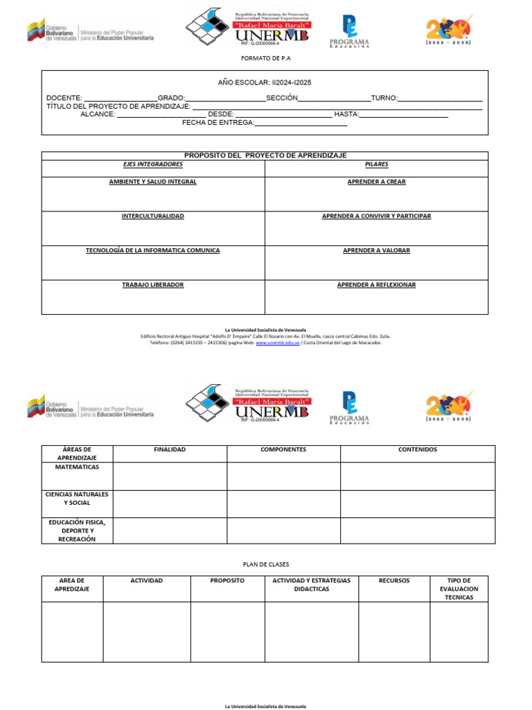 Formato de P.A | PDF | Evaluación | Cognición