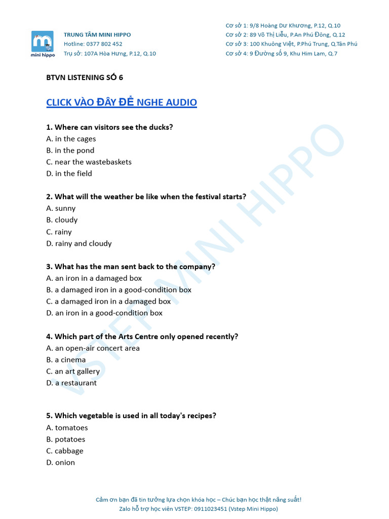Practice Listening 6 | PDF