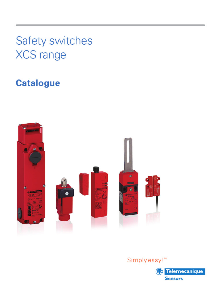 Catalogue Safety Switches XCS Range | PDF | Programmable Logic ...