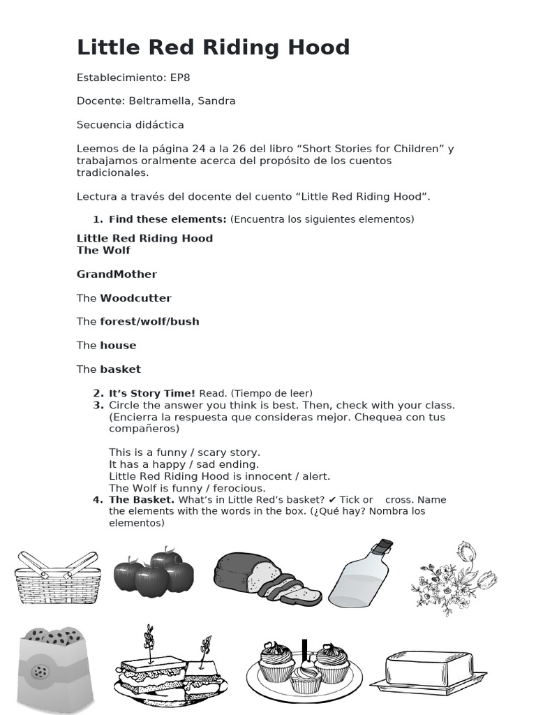 Didactic Sequence: Little Red Riding Hood | PDF | Little Red Riding Hood