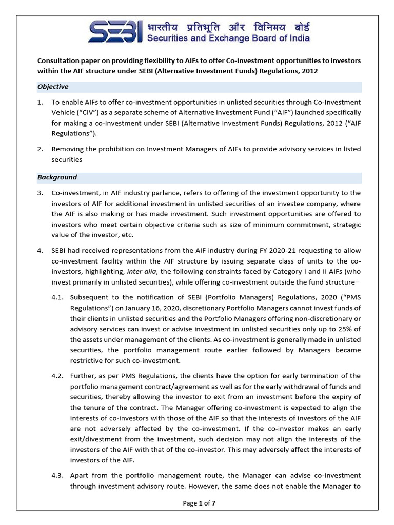 SEBI_Consultation_Paper_on_CIV_1746816843 | PDF | Securities (Finance ...