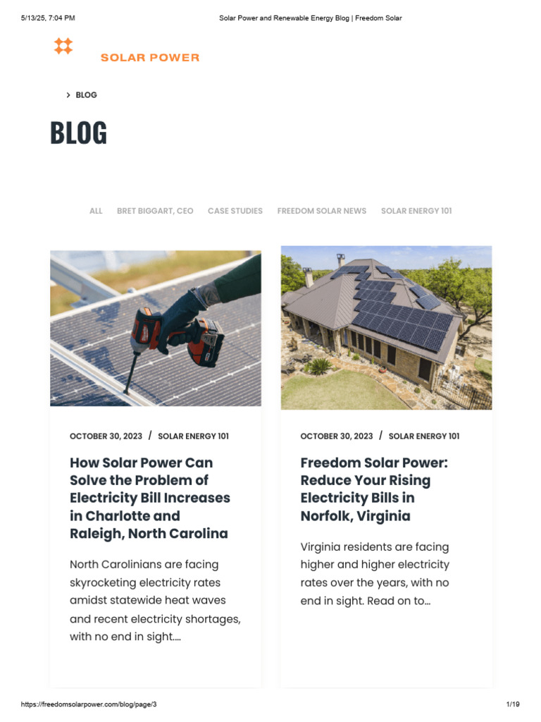 Solar Power and Renewable Energy Blog - Freedom Solar | PDF | Solar ...