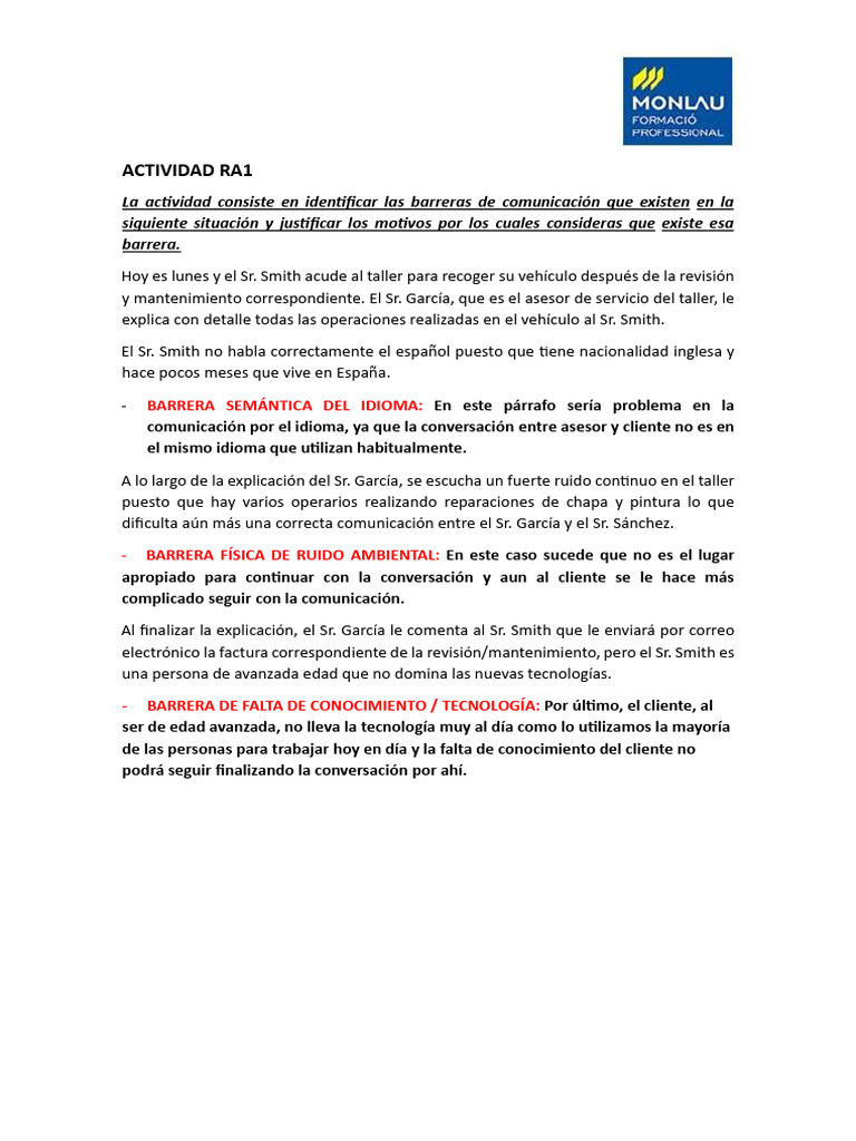 Actividad RA1 Comunicación | PDF