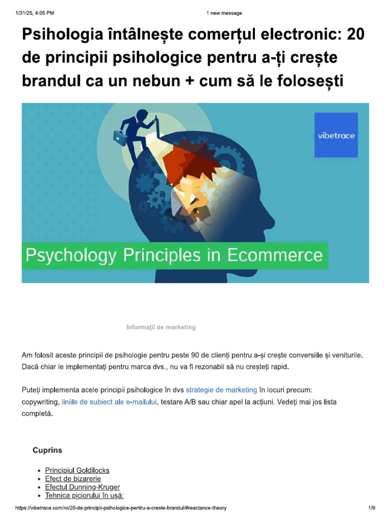 20 Principii Psiho MK | PDF