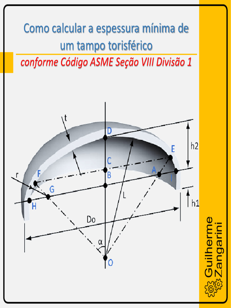 Cálculo Espessura Tampo Torisférico | PDF | Estresse (Mecânica ...