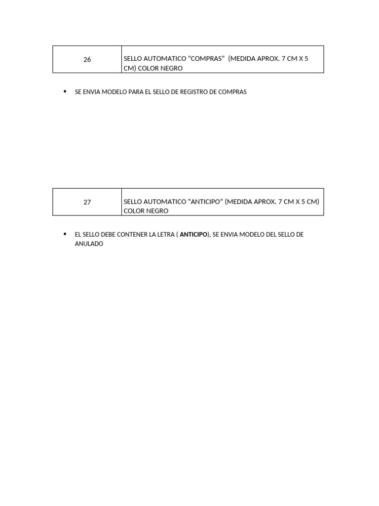 Modelo de Sellos | PDF