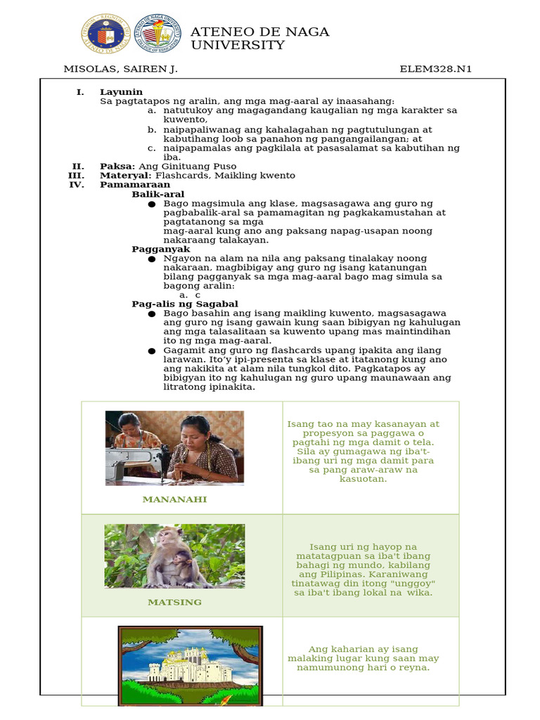 Final Panitikan Lesson Plan | PDF