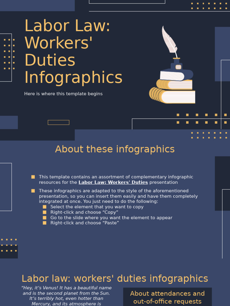 Labor Law - Workers' Duties Infographics by Slidesgo | PDF | Planets | Planets In Astrology